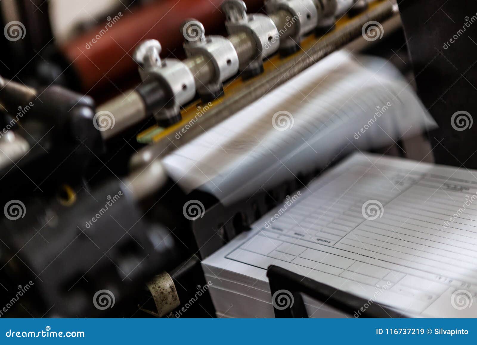 Old Printing Machine Working Fast Stock Image - Image of ancient ...
