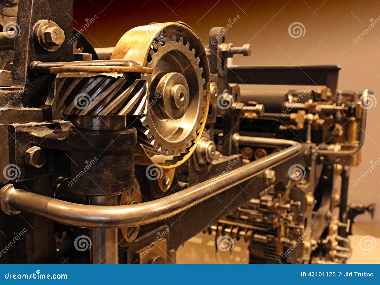 Old printing press stock image. Image of equipment, ancient - 42101125