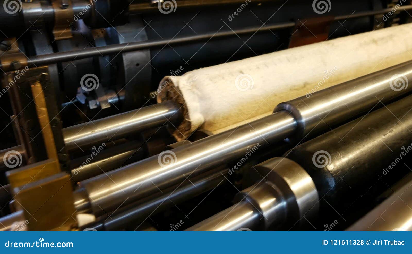 Old Printing Press - Offset Printing Cylinders Stock Footage - Video of ...