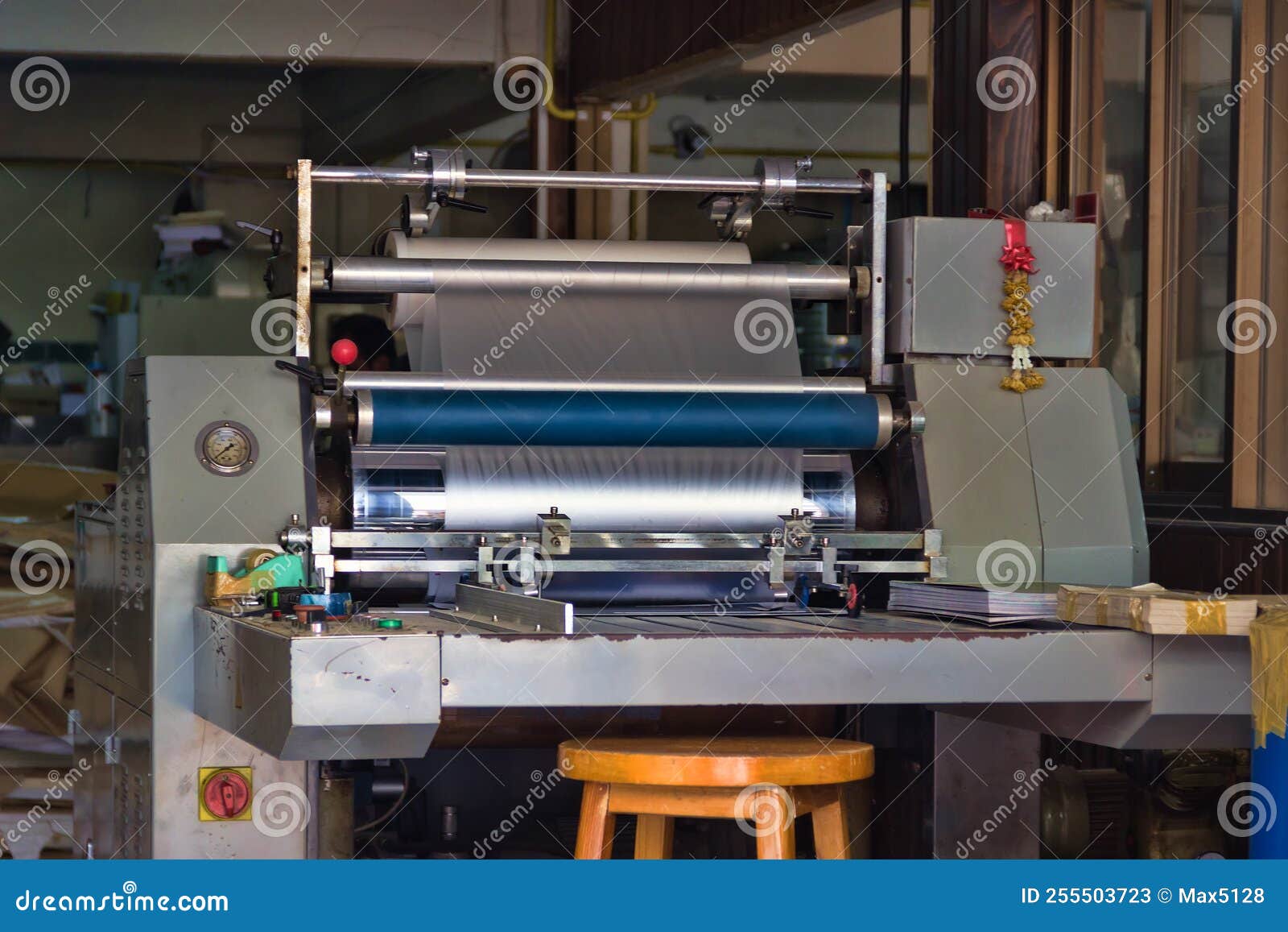 Old printing press stock image. Image of activity, polygraphy - 255503723