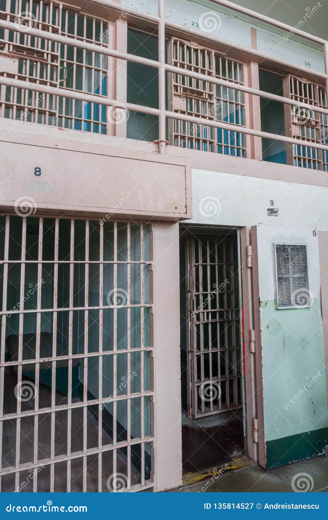 Old prison cell stock image. Image of interior, criminal - 135814527