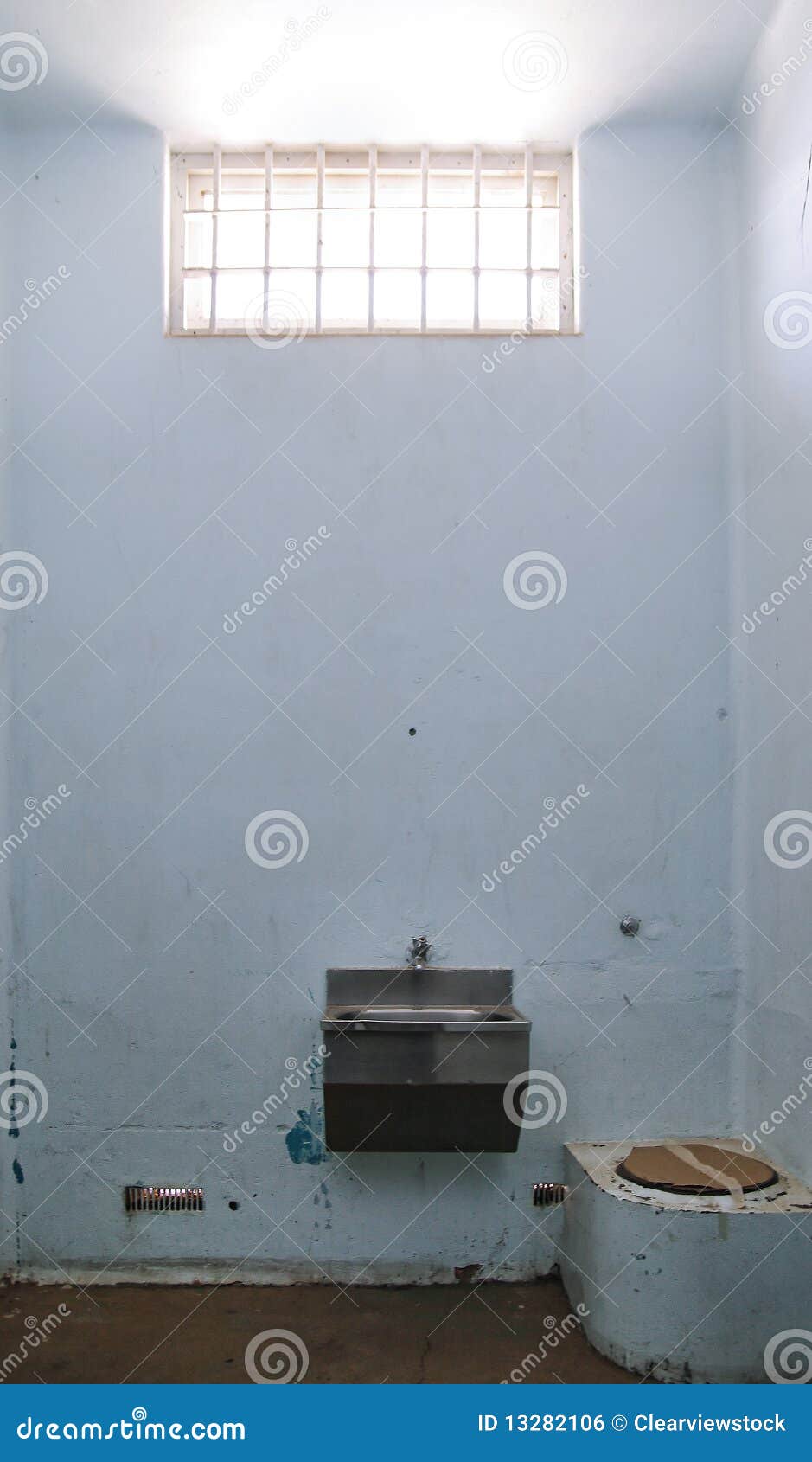 Barred Window In A Destroyed Room, A Prison Of The Mind And Depression ...