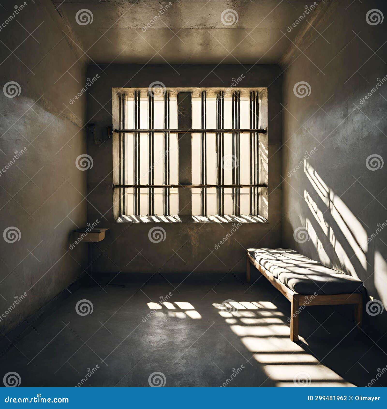 Old Prison Cell with Bars on the Window. Stock Photo - Image of hope ...