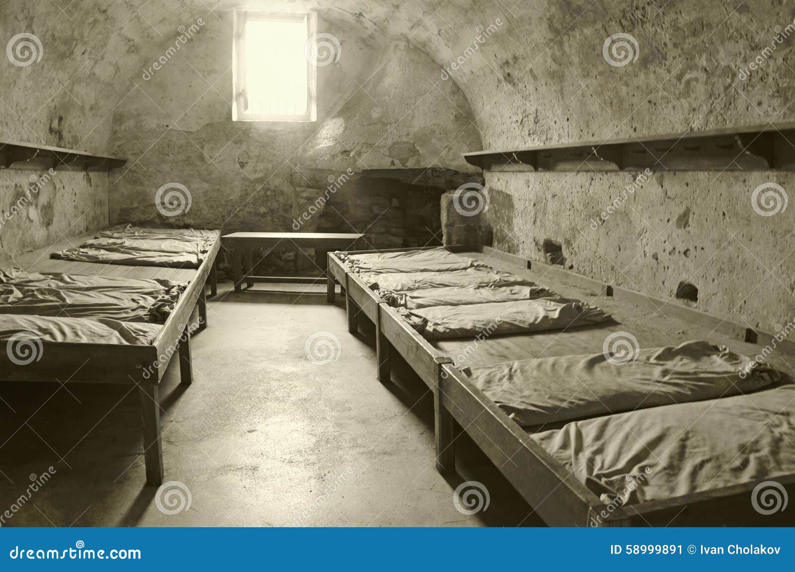 Old prison cell stock image. Image of black, stained - 58999891