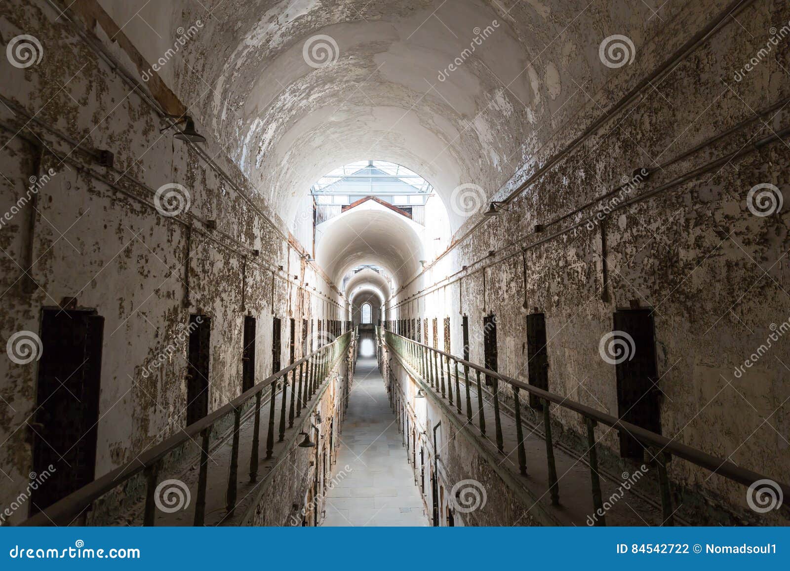 Old Prison Interior with Brick Walls Editorial Photography - Image of ...