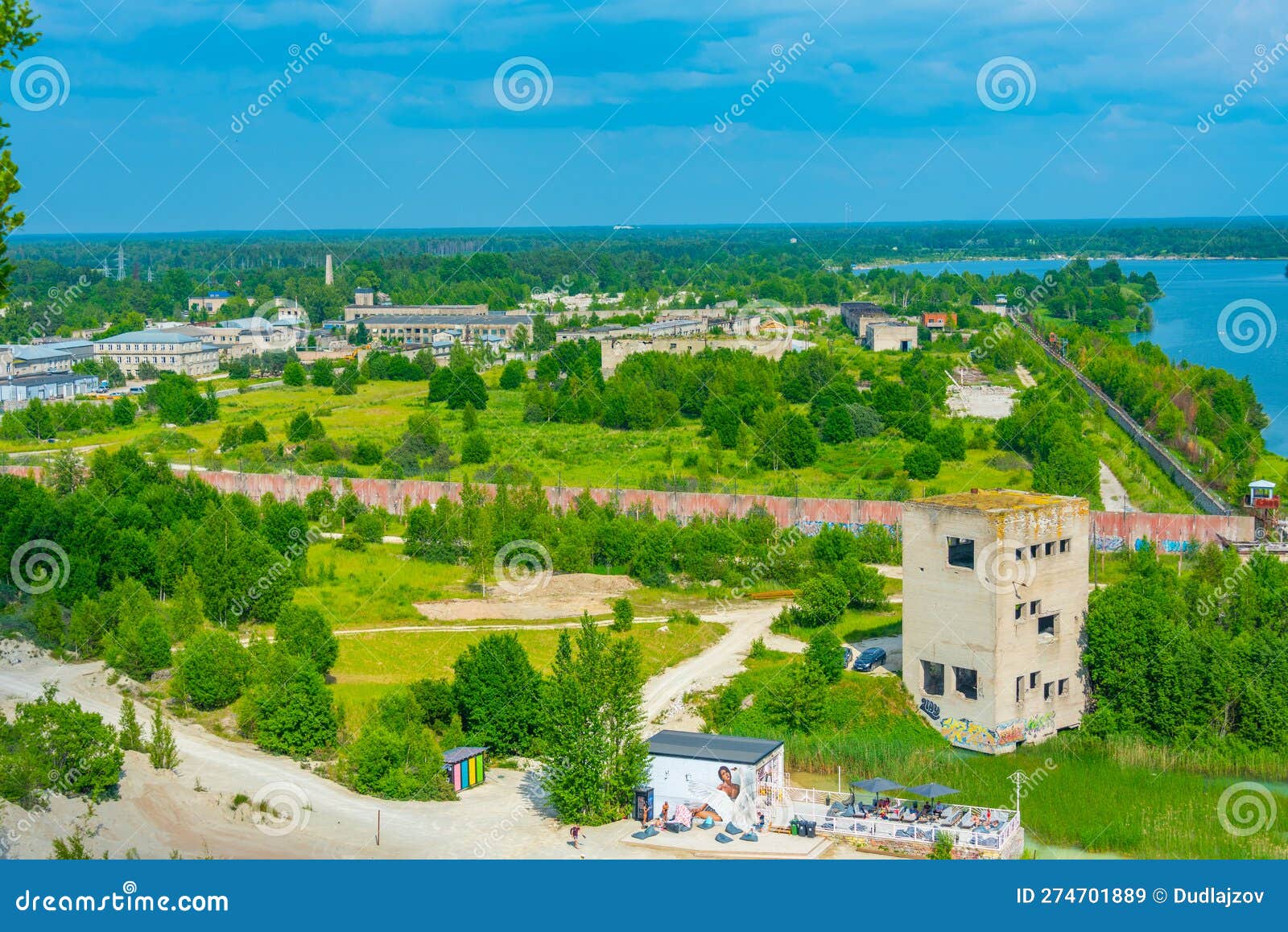 Old Prison at Rummu Quarry in Estonia Stock Image - Image of barb ...