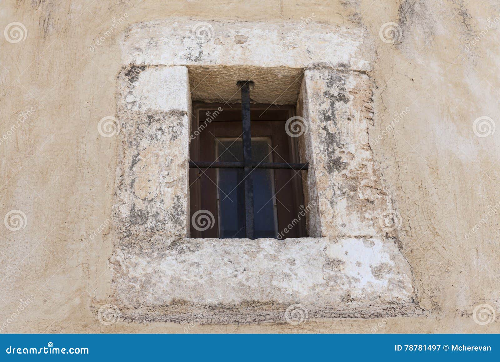 The Old Prison Wall Window with Iron Bars Stock Image - Image of escape ...