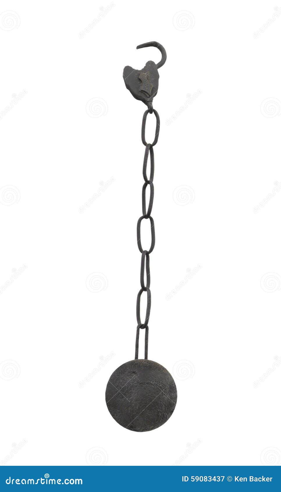 Old Prisoner Ball and Chain. Stock Image - Image of restrict, iron ...