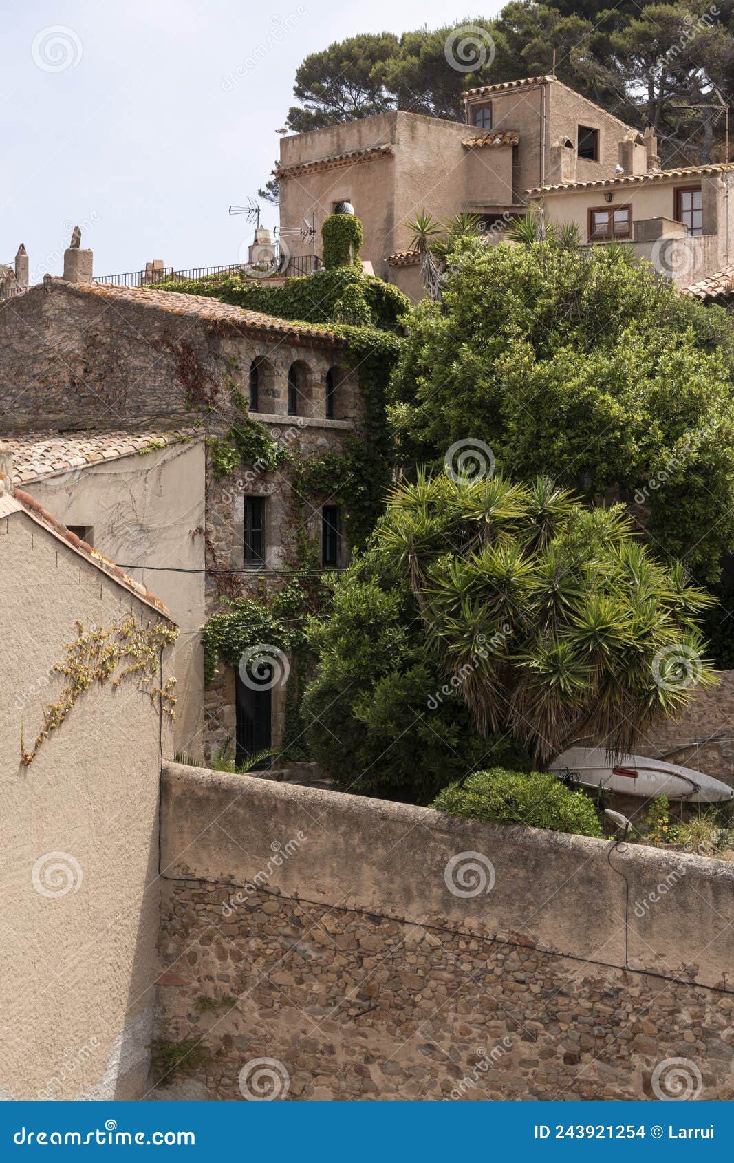Private House in Tossa De Mar with a Patio with Trees Stock Photo ...
