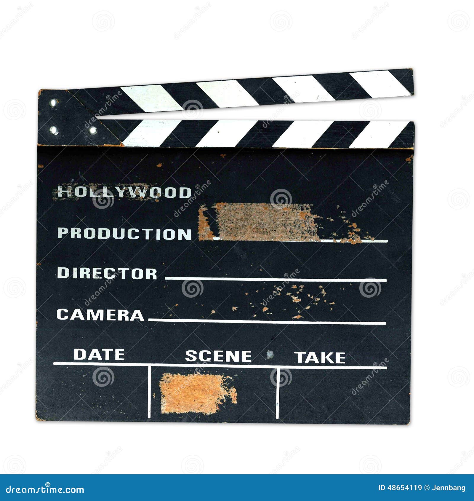 Old Production Clapper Board Stock Image - Image of scene, board: 48654119