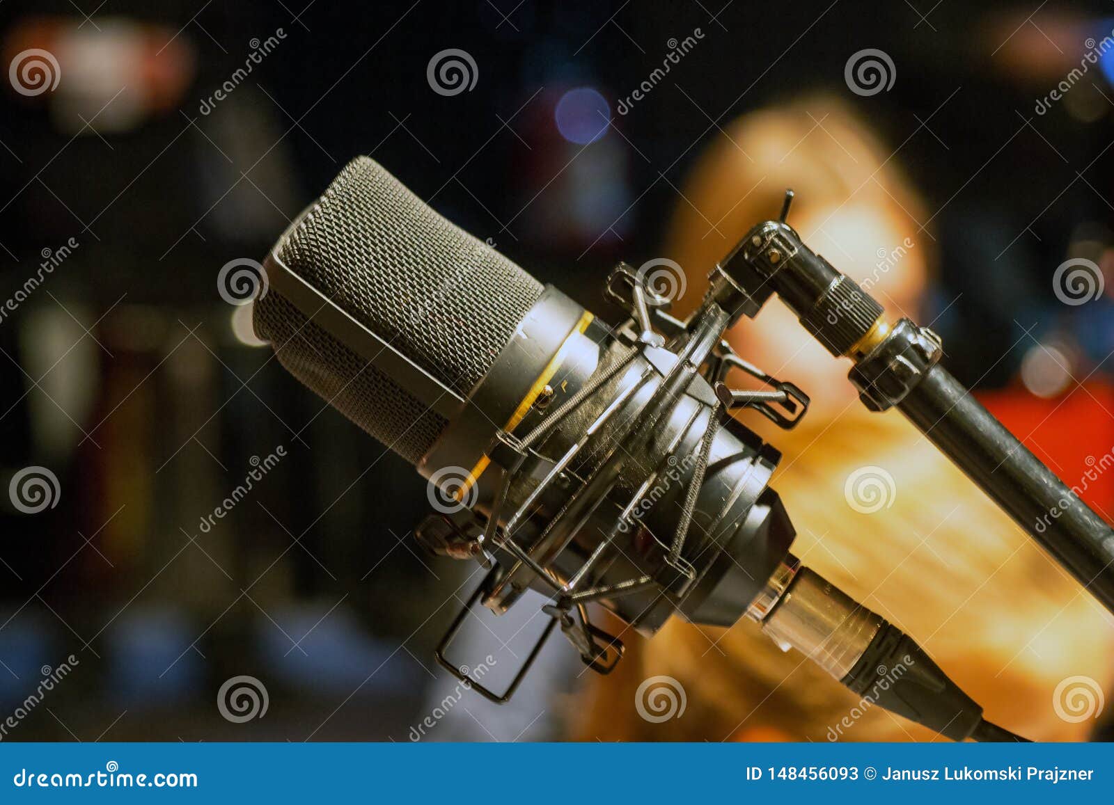 Old Professional Microphone Stock Image - Image of musician, recording ...