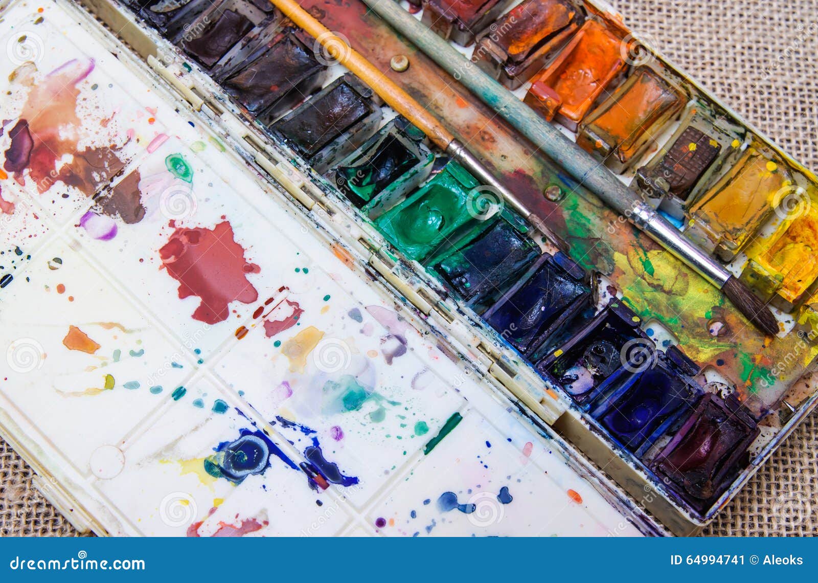 Old Professional Watercolor Paints Stock Image - Image of drawing ...