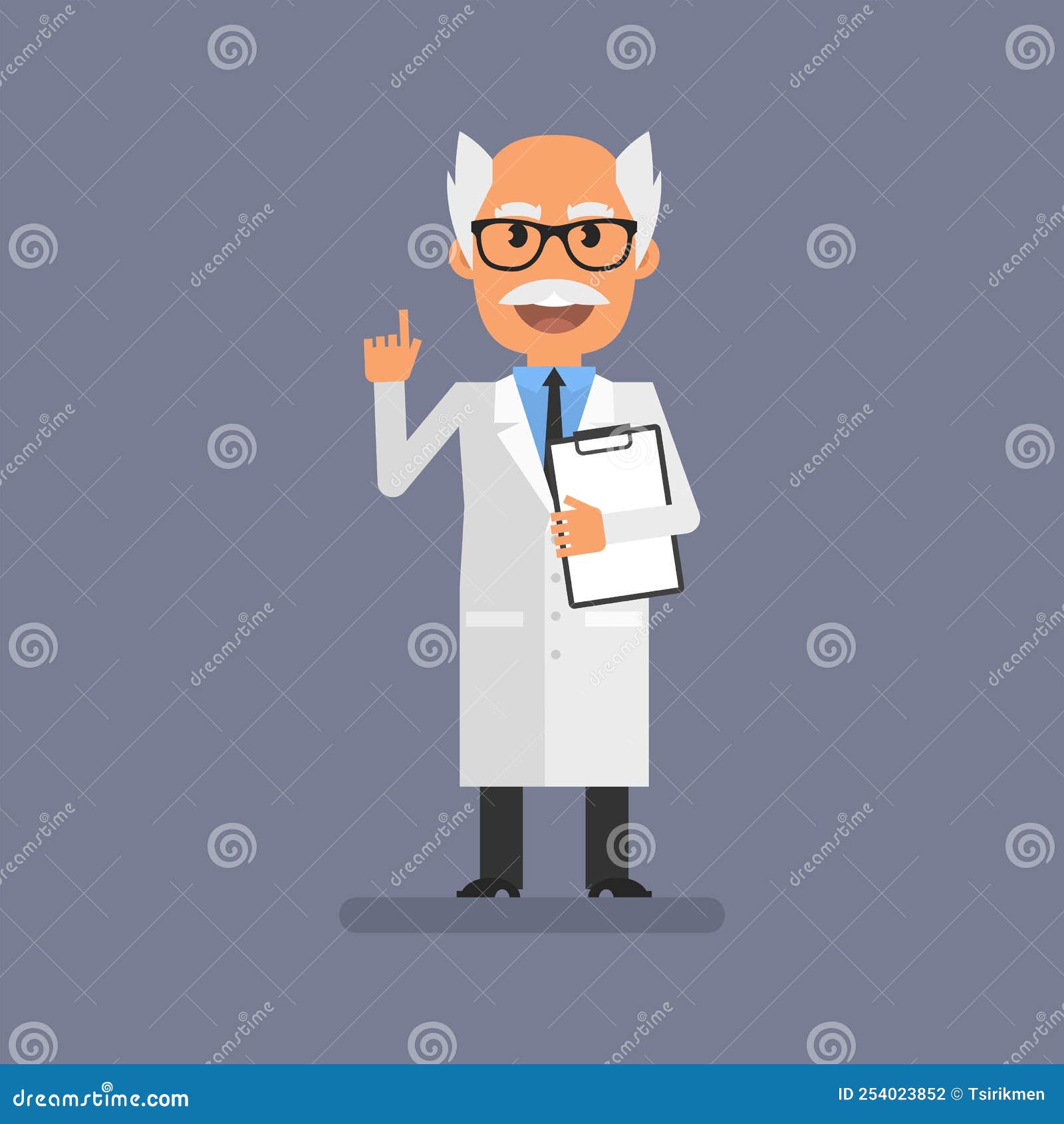 Old Professor Pointing Hand At Picture Atom Cartoon Vector ...