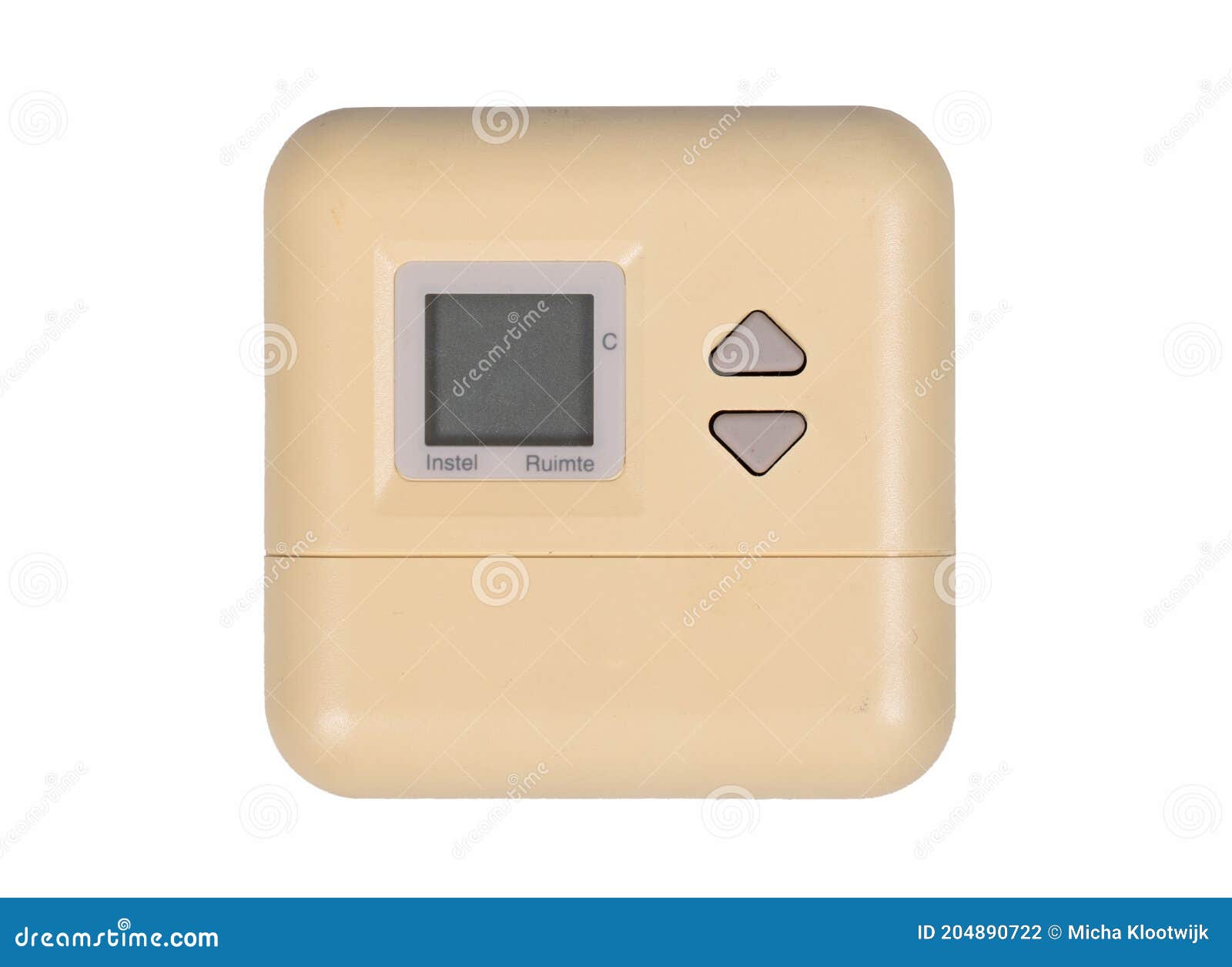 Old Programmable Thermostat for Setting the Room Temperature Stock ...