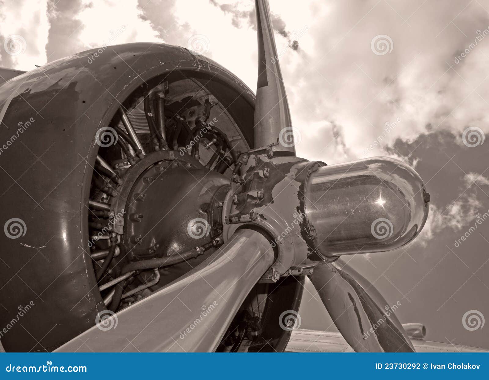 Old propeller stock photo. Image of vintage, engine, black - 23730292