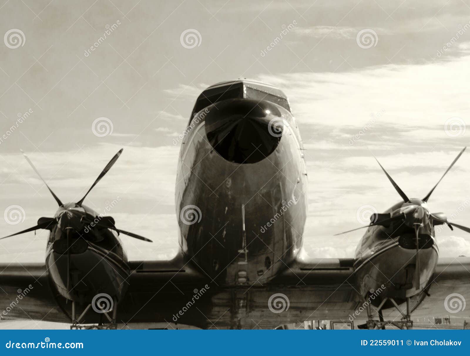 Old propeller airplane stock image. Image of historic - 22559011