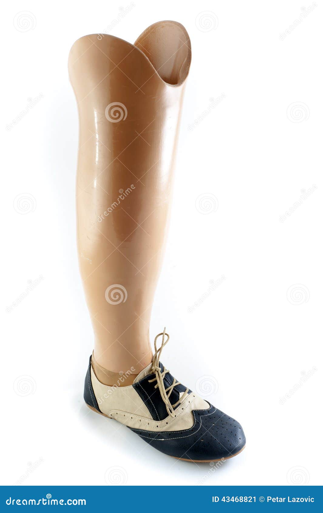 Old Prosthetic Leg Isolated on a White Background Stock Image - Image ...