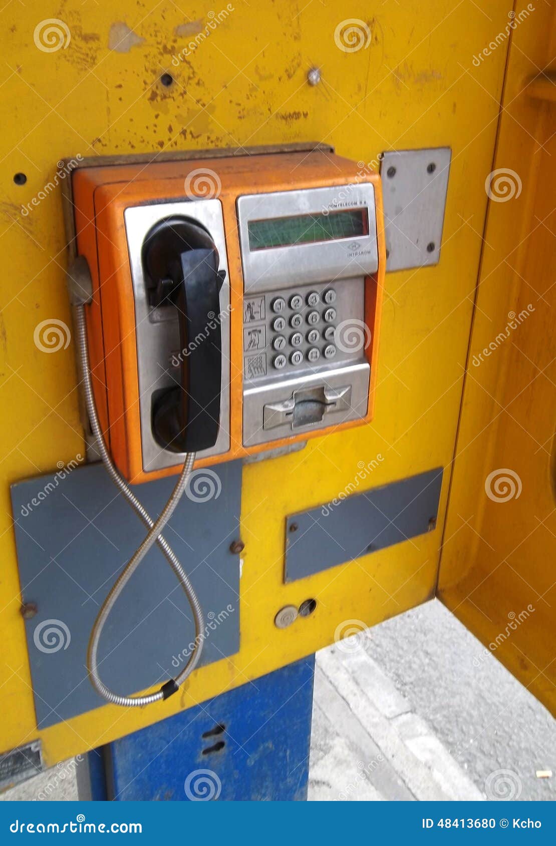 Public Telephone Booth On A Rainbow Colored Wall At The Changi Airport ...