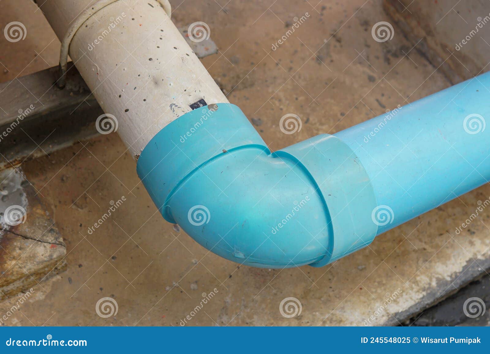Old Pvc Pipe in Sewer System Stock Image - Image of footwear, yellow ...
