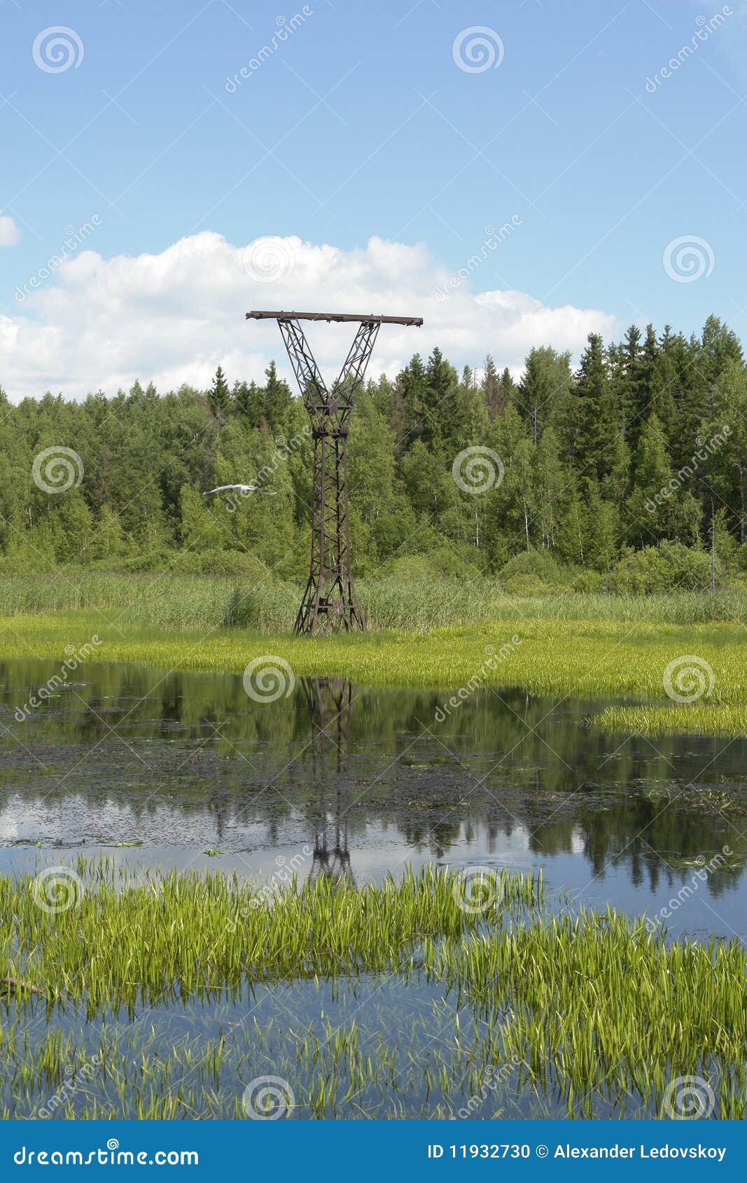 Old pylon stock photo. Image of metal, steel, silhouette - 11932730