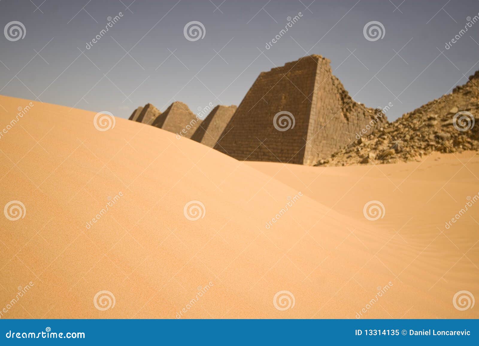 Old pyramids on desert stock image. Image of clear, pyramid - 13314135