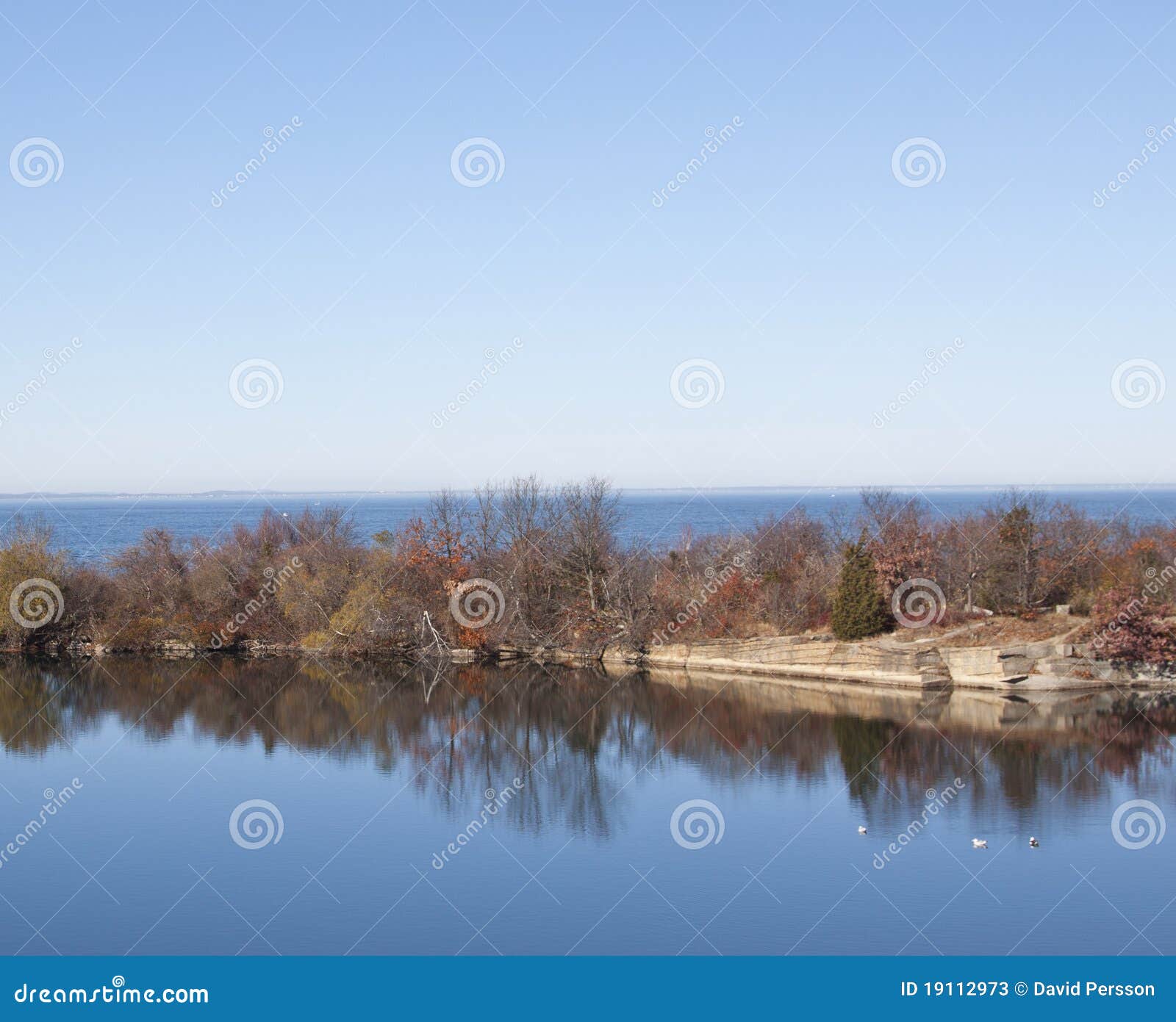 Old Quarry at Halibut State Park Stock Image - Image of fall, trees ...