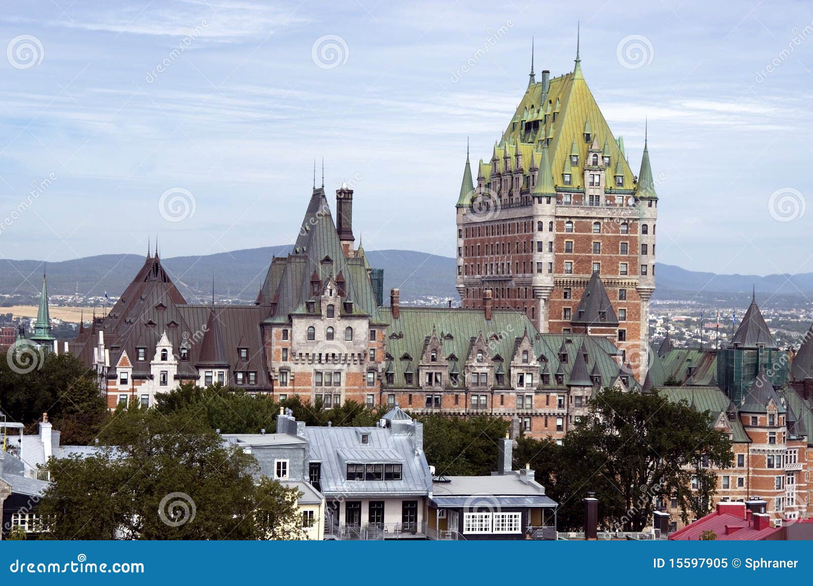 Old Quebec stock image. Image of place, frontenac, castle - 15597905