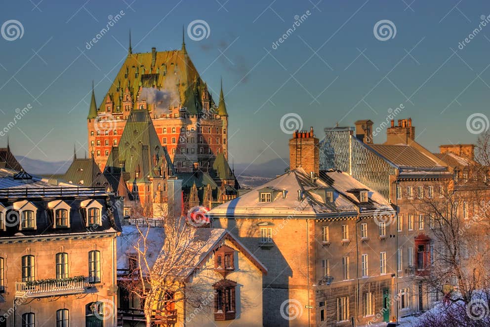 Old Quebec stock photo. Image of chateau, urban, town - 7825848