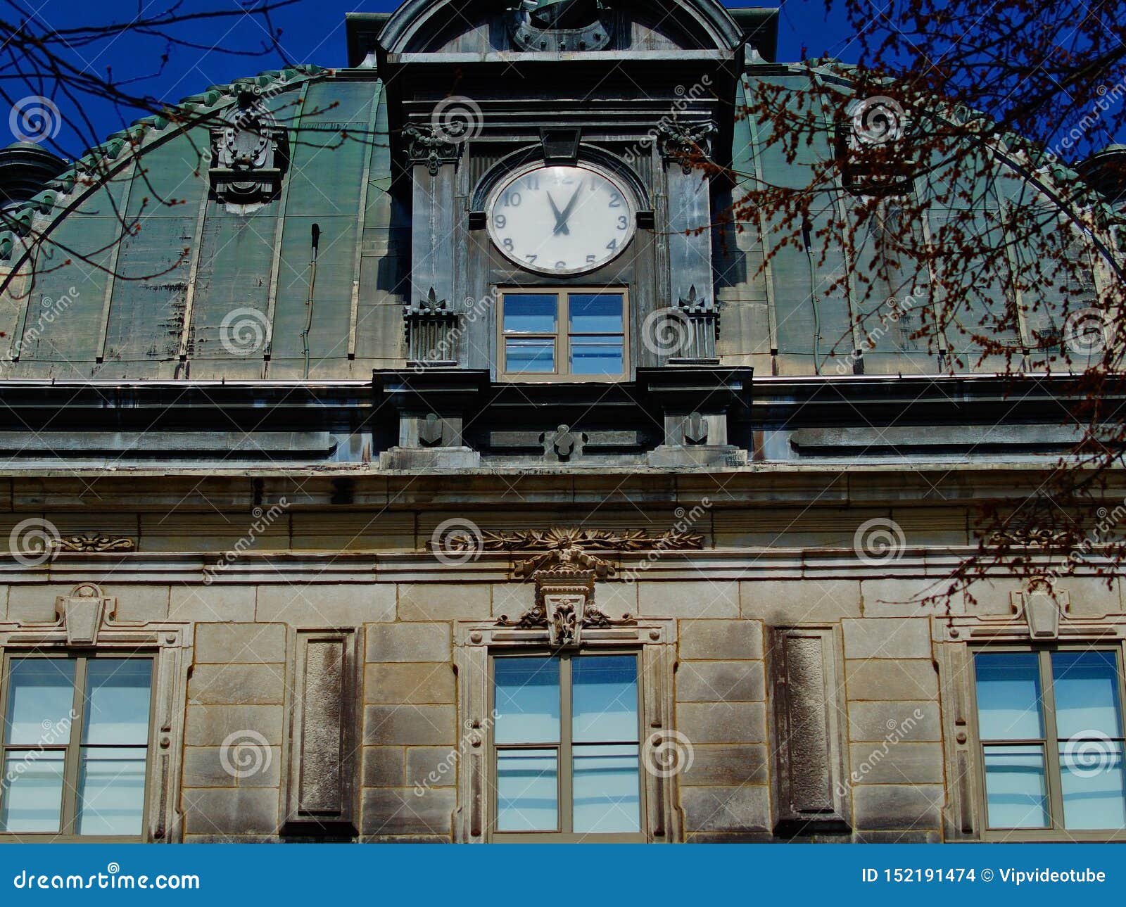 Ancient Beautiful Architecture in Montreal, Quebec, Facade of an Old ...