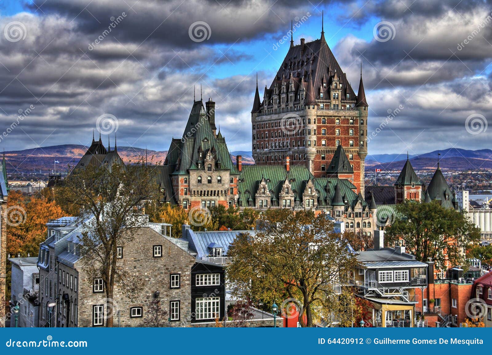 Old Quebec stock photo. Image of castle, colour, chateau - 64420912