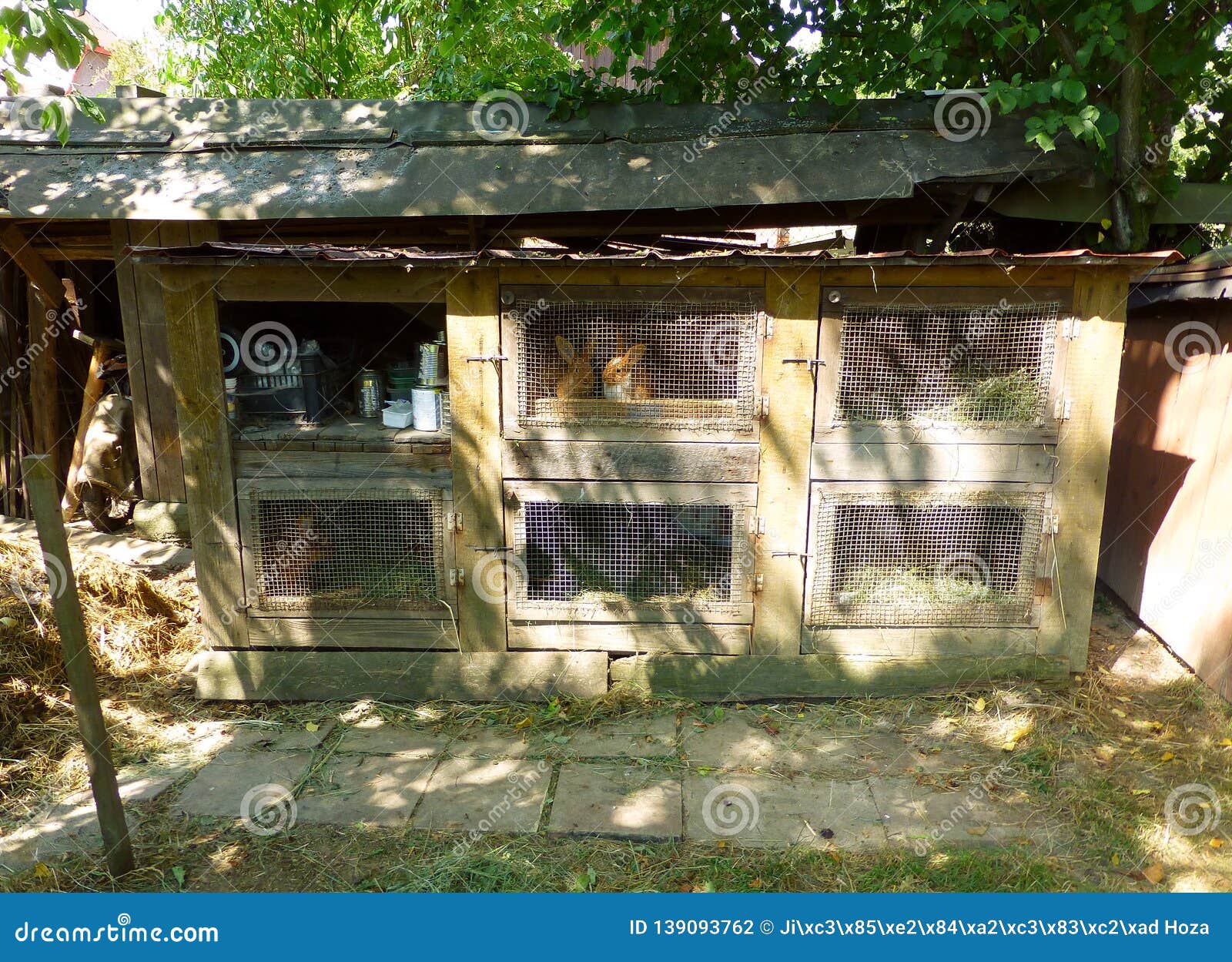 Old Rabbit Hatch on the Farm Stock Photo - Image of hutch, outdoor ...