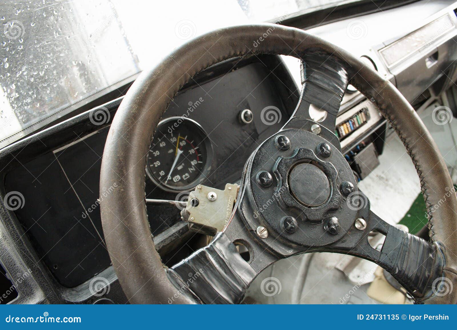 Old Racecar Steering Wheel Royalty-Free Stock Photography ...