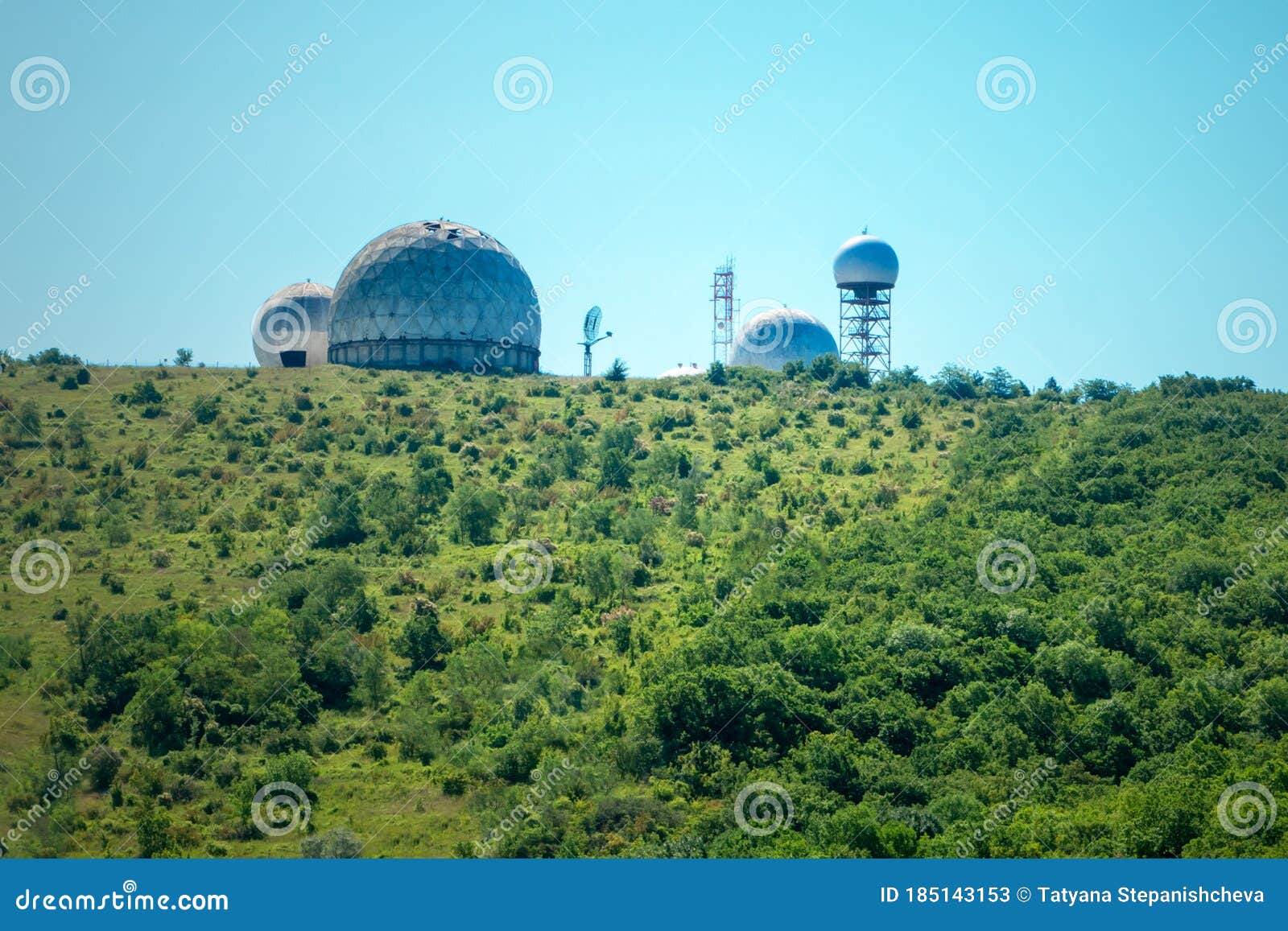Old radar stations stock image. Image of building, system - 185143153