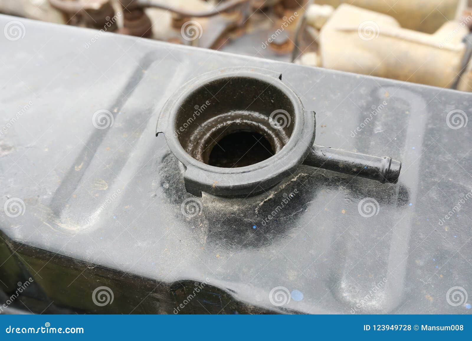 Old Radiator Cap Under the Hood of the Car Stock Photo - Image of hole ...