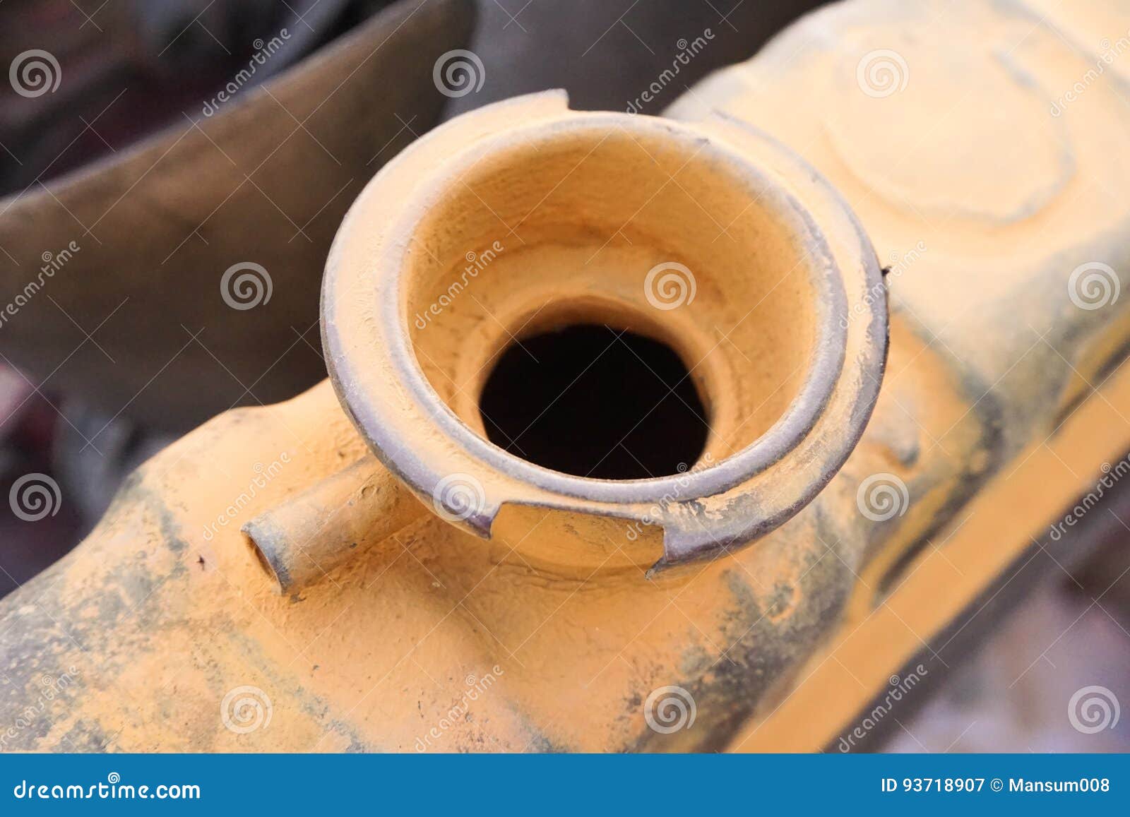 Old Radiator Cap Under the Hood of the Car Stock Image - Image of ...