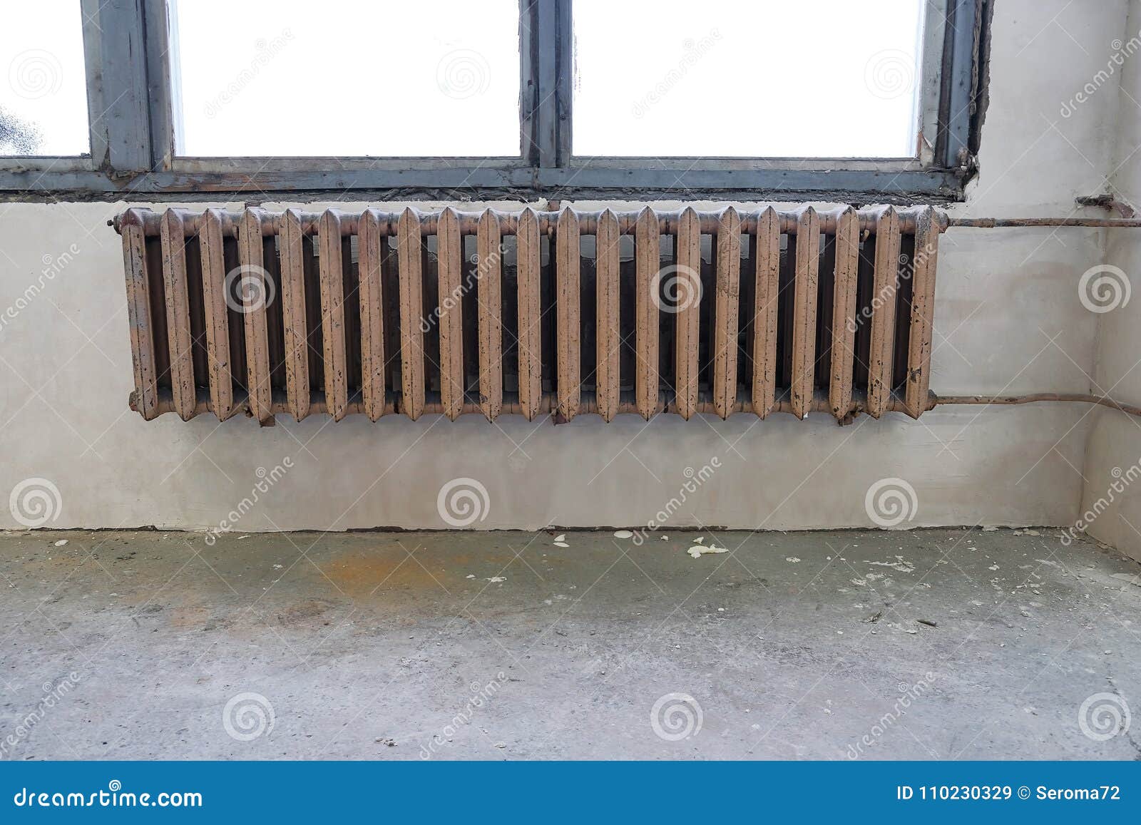 The old radiator stock image. Image of interior, decorative - 110230329