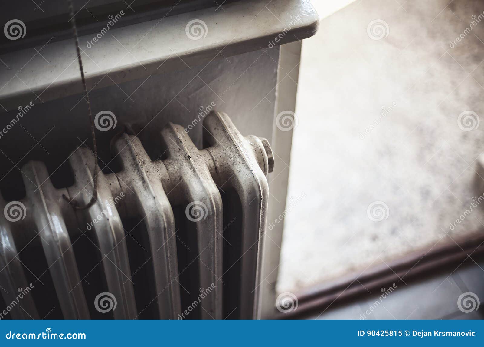Old Radiator and Open Terrace Stock Image - Image of retro, indoor ...