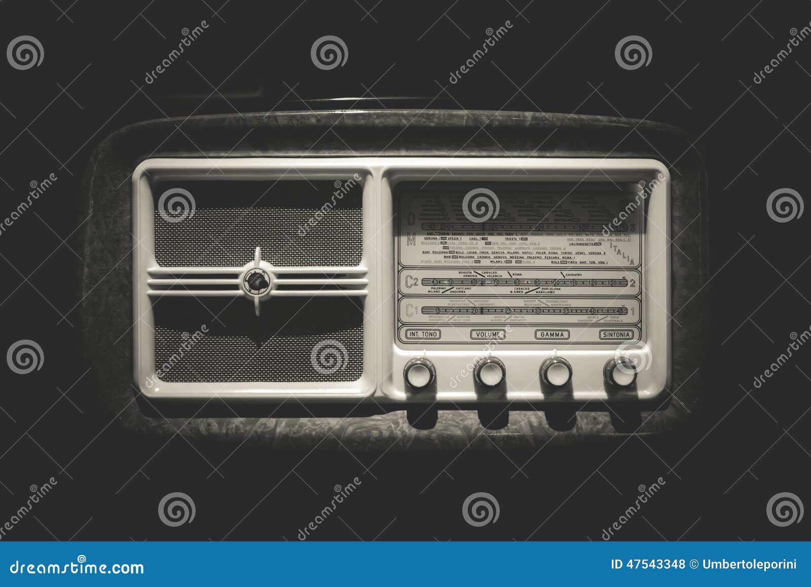 Old radio stock photo. Image of vintage, communication - 47543348