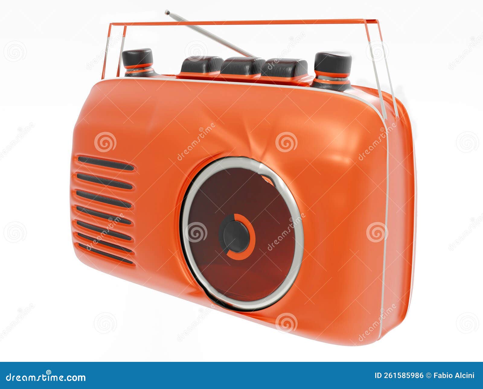 Old Radio Over Empty Background Stock Illustration - Illustration of ...