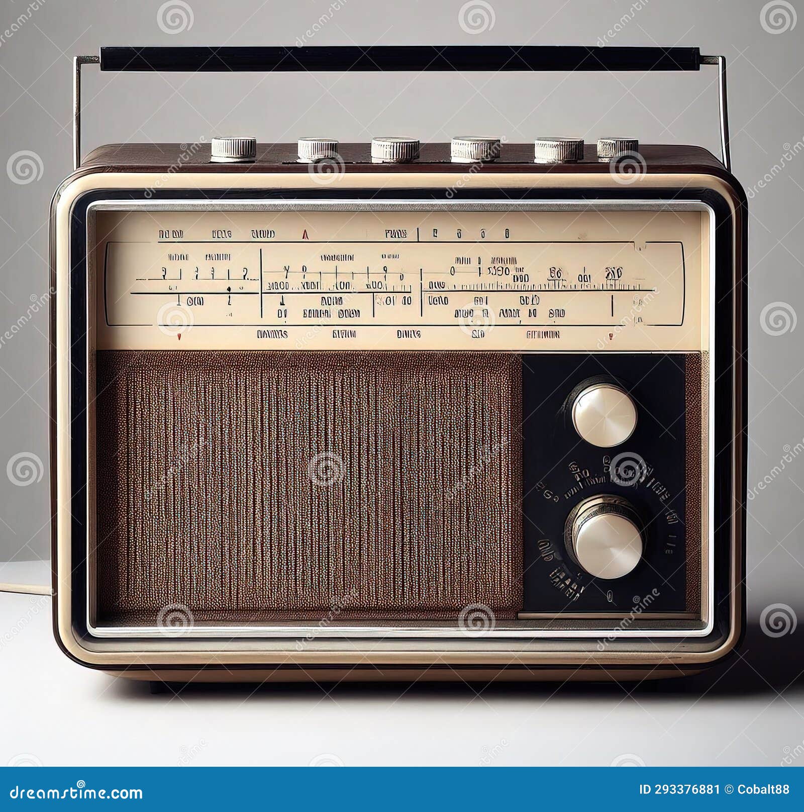 Old radio, retro design stock illustration. Illustration of radio ...