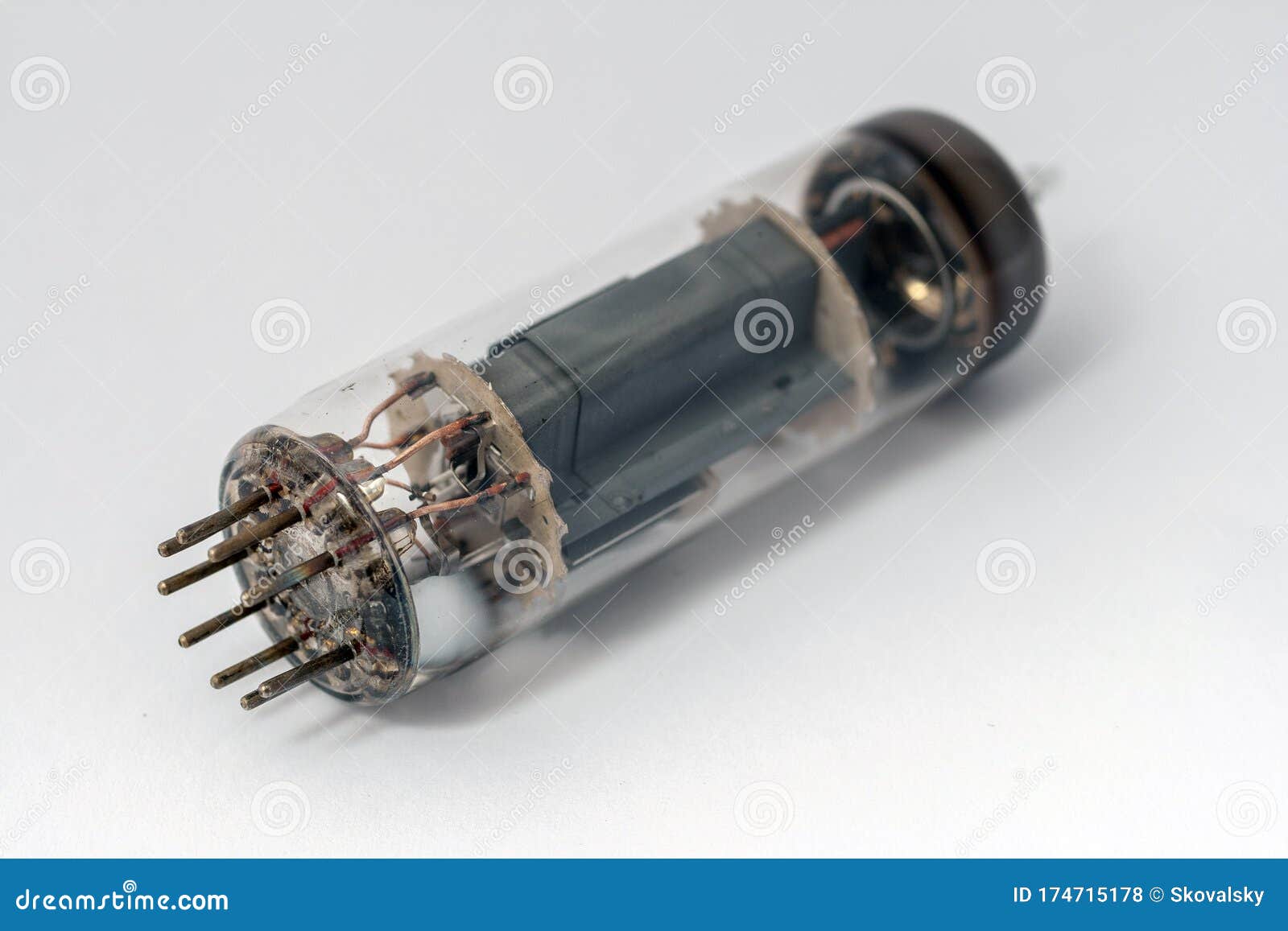 Old Radio Tubes on White Background Stock Photo - Image of amplifier ...