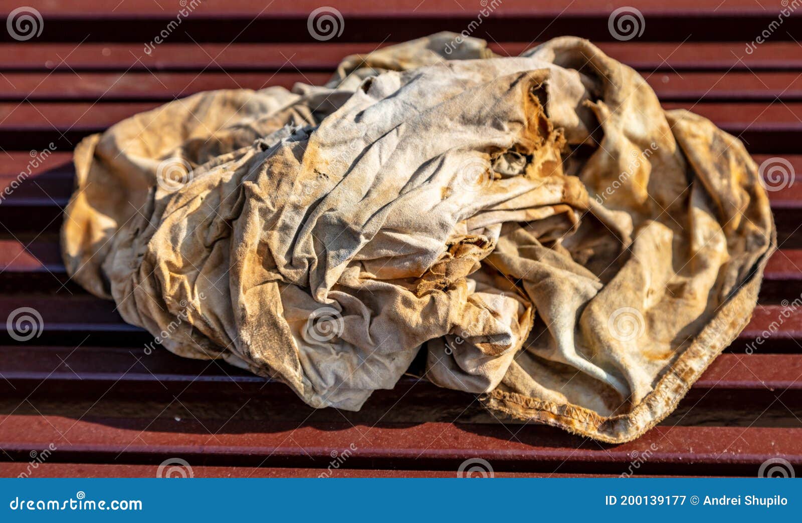 An Old Rag at a Construction Site Stock Image - Image of iron ...