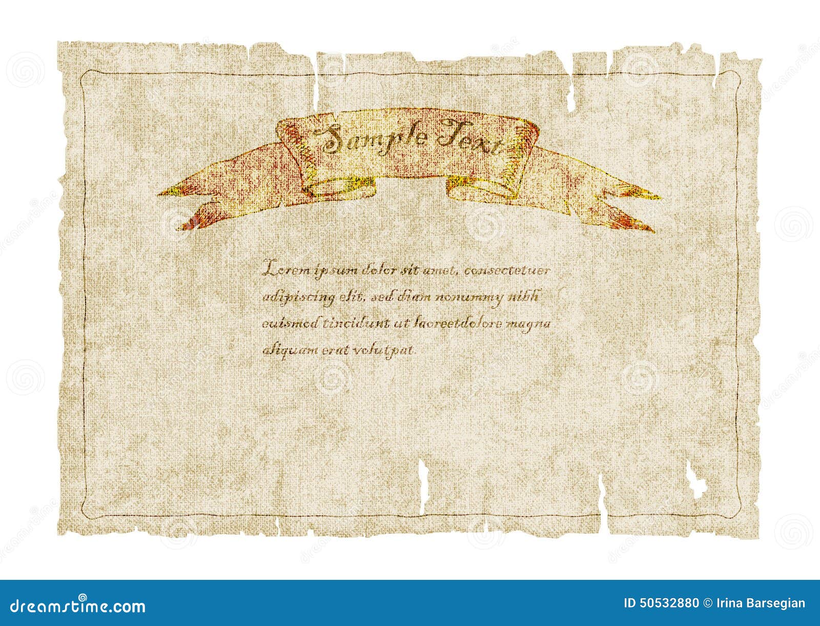 Old Ragged Canvas with Banner.vector Illustration Stock Vector ...