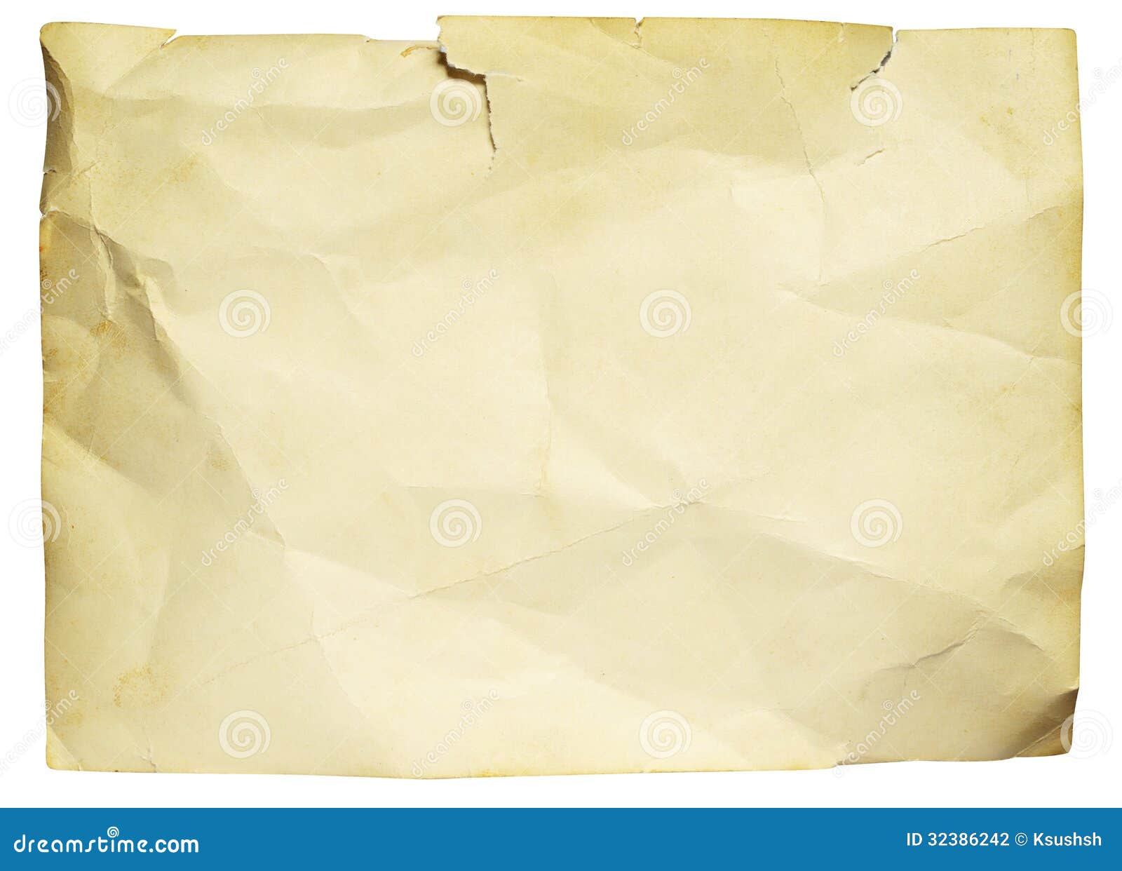 Old ragged paper stock photo. Image of paper, messy, rough - 32386242