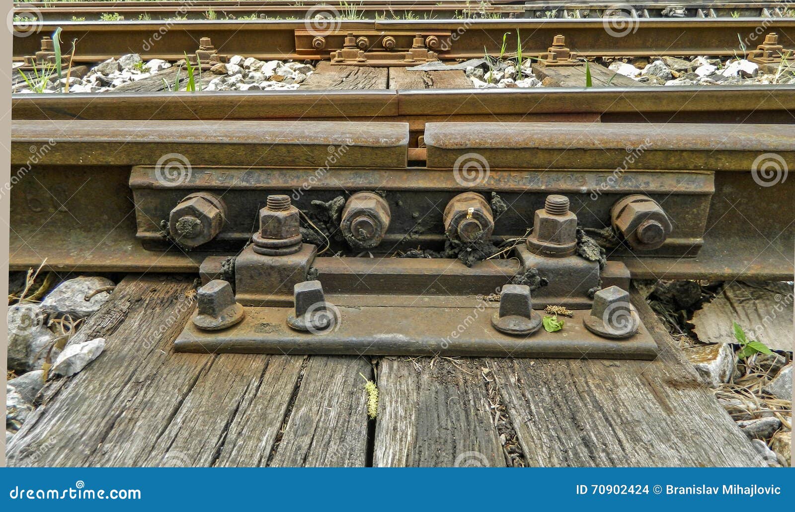 Old rail track stock photo. Image of rails, iron, corrosion - 70902424