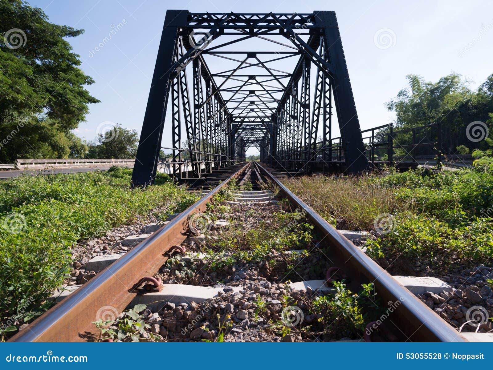 Old rail way bridge stock photo. Image of rail, iron - 53055528