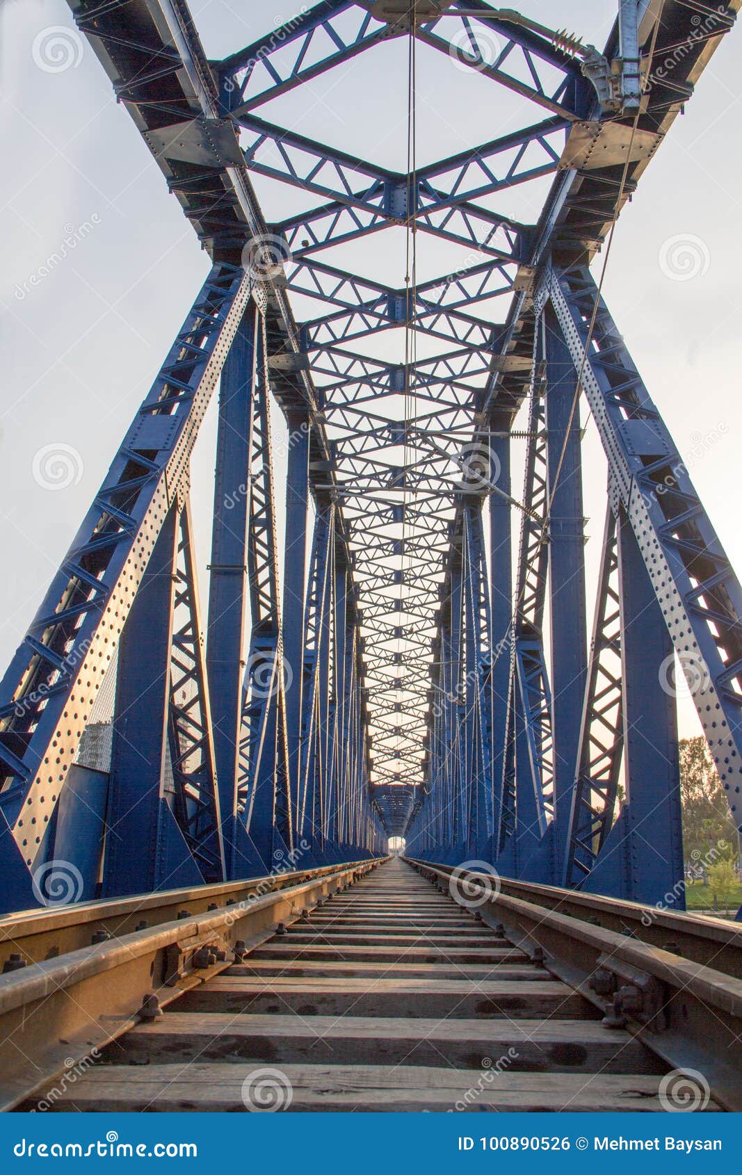 Old Rail Way Bridge Vintage Stock Photo - Image of metal, building ...