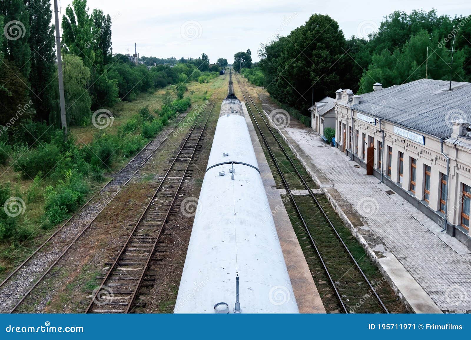 Old Railroad Station in Moldova Stock Image - Image of nature, city ...