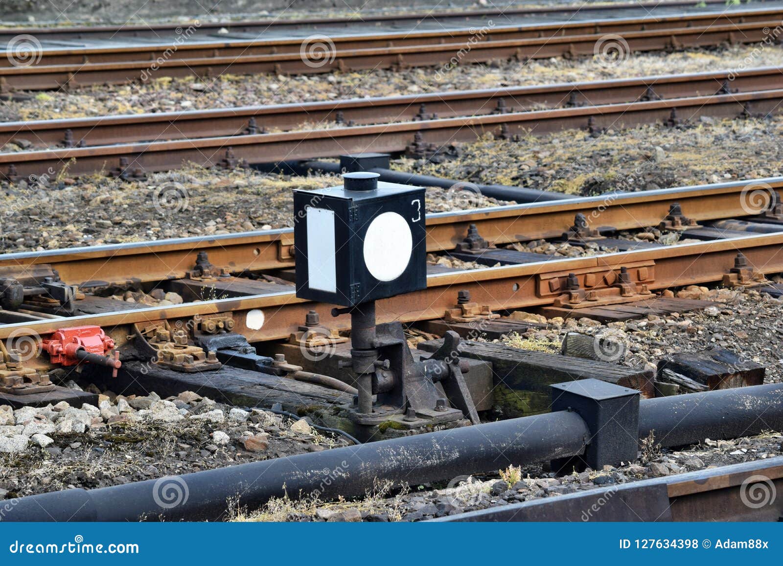 Old railroad track switch stock photo. Image of road - 127634398