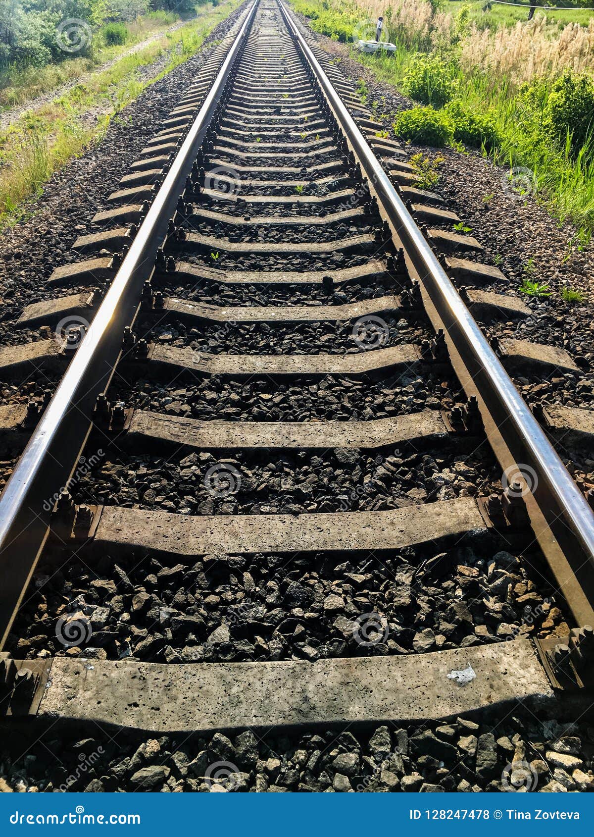 Old railroad tracks stock photo. Image of journey, track - 128247478